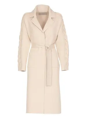 D.exterior Wool Silk And Cashmere Coat