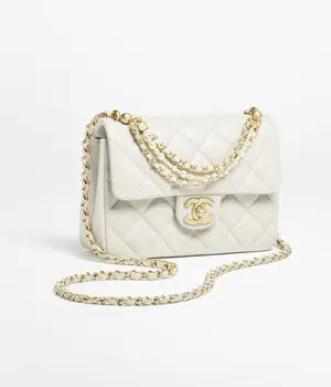 Chanel Flap Bag - Light Gray