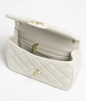 Chanel Flap Bag - Light Gray