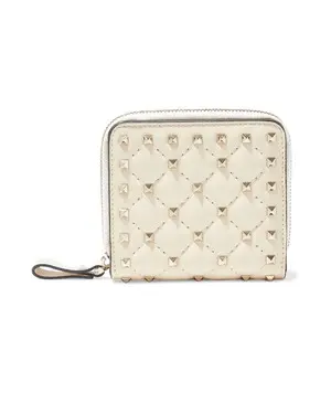 Valentino Garavani Rockstud Spike Quilted Leather Wallet