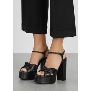 Saint Laurent Bianca 130 Leather Platform Sandals
