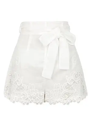 Zimmermann Lulu Ivory Cotton Shorts