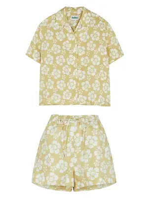 HOLIDAY THE LABEL Happy Hawaii Printed Linen Co-ord Set
