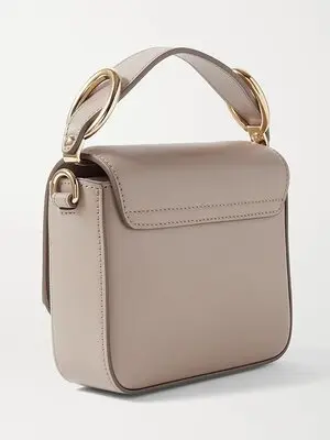 Chloé C Mini Suede-trimmed Leather Shoulder Bag