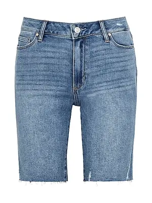 Paige Jax Transcend Blue Stretch-denim Shorts