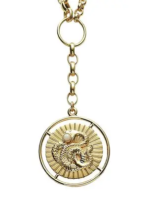FOUNDRAE Large Wholeness Medallion On Mixed Large And Medium Belcher Necklace