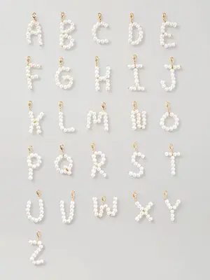 Timeless Pearly Letter Gold-tone Pearl Pendant