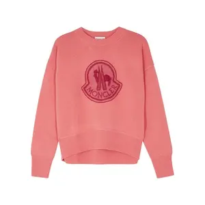 Moncler Coral Logo-appliquéd Wool-blend Jumper