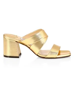 JIMMY CHOO - Sia Metallic Leather Mules