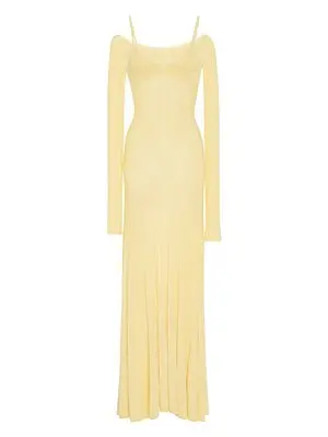 Jacquemus Off-the-shoulder Jersey Maxi Dress