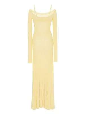 Jacquemus Off-the-shoulder Jersey Maxi Dress