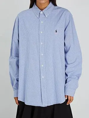 1/OFF PARIS Ralph Lauren Blue Checked Cotton Shirt
