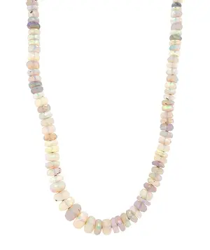 irene neuwirth-52.43 Carat Opal Beaded Yellow Gold Necklace