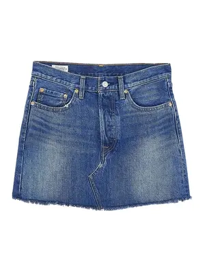 Farm Rio Levi's Deconstructed Mini Skirt