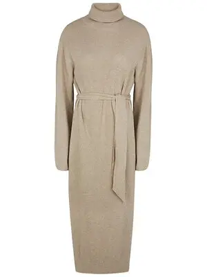Nanushka Canaan Taupe Ribbed-knit Midi Dress