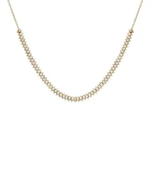 jacquie aiche-Diamond Back To Back Lizzie Rose Gold Necklace