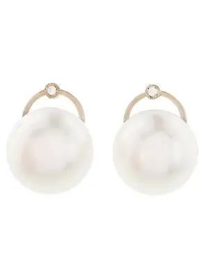 KATAOKA Pearl And Diamond Stud Earrings