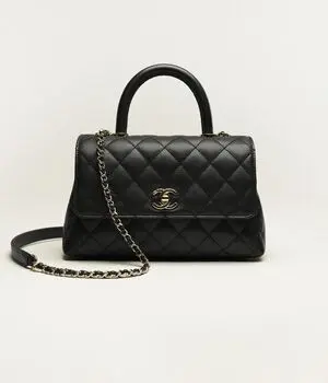Chanel Flap Bag With Top Handle - Black