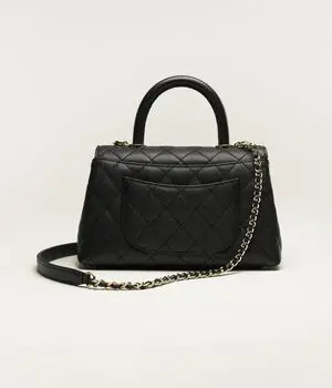 Chanel Flap Bag With Top Handle - Black