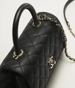 Chanel Flap Bag With Top Handle - Black