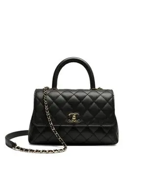 Chanel Flap Bag With Top Handle - Black