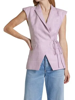 Veronica Beard Geraldine Linen Vest
