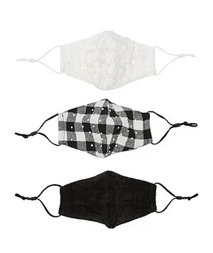 lele sadoughi - Snow Cap Monochrome Face Masks - Set Of Three