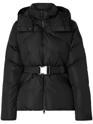 Moncler Aloes Hooded Belted Quilted Shell Down Jacket