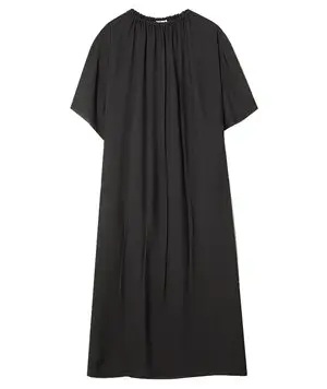THE ROW - Tobias Gathered Twill Midi Dress