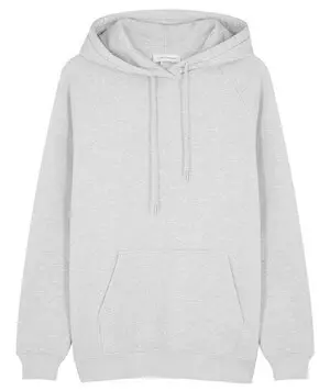 NINETY PERCENT - Grey Hooded Organic Cotton Sweatshirt
