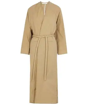 KASSL EDITIONS - Tafta Camel Belted Shell Coat