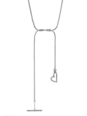 john hardy - Classic Chain Adwoa Long Sterling Silver Heart Toggle Necklace