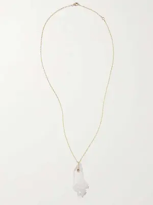 Jia Jia 14-karat Gold Quartz Necklace