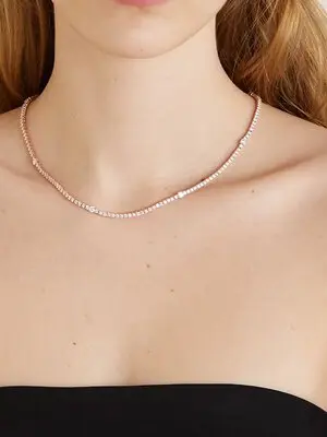 ANITA KO Collins 18-karat Rose Gold Diamond Choker