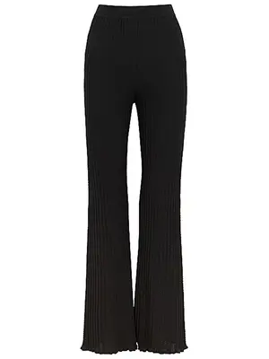 Missoni Black Textured-knit Flared Trousers