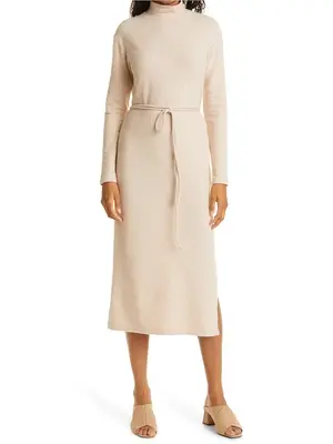 Vince Long Sleeve Mock Neck Knit Dress