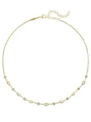 Jacquie Aiche 14-karat Gold Diamond Choker