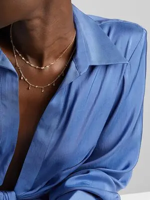 Jacquie Aiche 14-karat Gold Diamond Choker