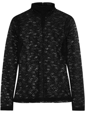 Red Valentino Black Stretch-lace Top