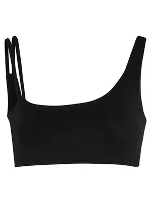 Live The Process Crescent Black Stretch-jersey Bra Top