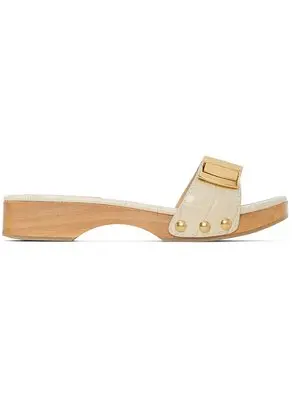 JACQUEMUS X SSENSE -  Exclusive Beige Croc 'Les Tatanes' Sandals