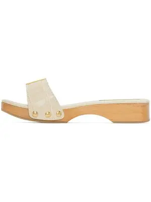 JACQUEMUS X SSENSE -  Exclusive Beige Croc 'Les Tatanes' Sandals