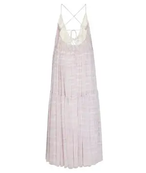 Jacquemus - La Robe Mistral Checked Chiffon Maxi Dress