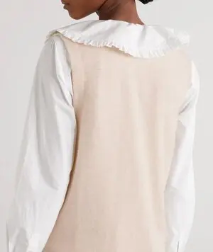 GANNI - Crystal-Embellished Cashmere Vest