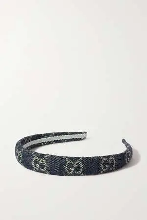 GUCCI Organic Denim-jacquard Headband