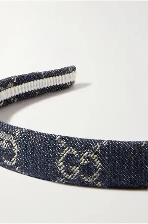 GUCCI Organic Denim-jacquard Headband
