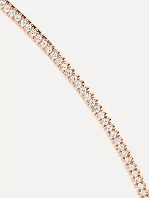 DIANE KORDAS Bar 18-karat Rose Gold Diamond Choker