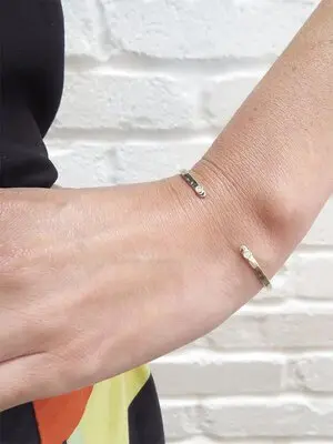 MELISSA JOY MANNING Diamond Forged Yellow Gold Cuff