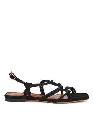 ANONYMOUS COPENHAGEN Hayes Black Suede Sandals