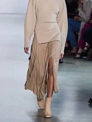 Jonathan Simkhai - Jayla Pleated Vegan Leather Skirt